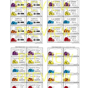 Visitor Welcome Cards for Principals or Teachers- (Ladybug Theme ...