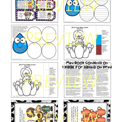 FIRST MIRACLE OF JESUS Mini Book with FIVE Hands-On Activities: Joyful ...