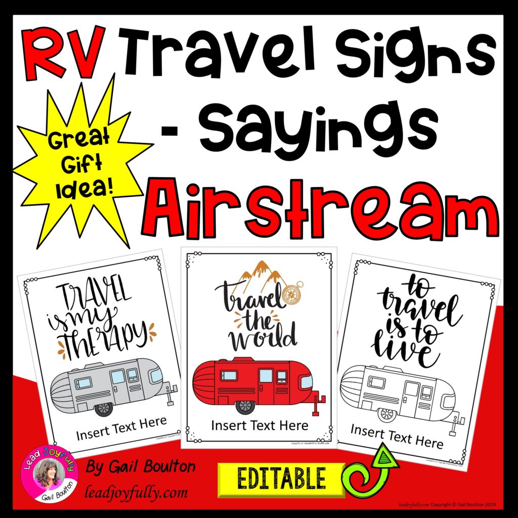 RV Travel Signs/Sayings: 5th Wheel | Lead Joyfully