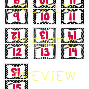 GRATITUDE Team or Group Fold-able Table Numbers 1-15 (Set 5) | Lead ...