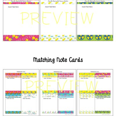 FROM THE DESK OF THE SCIENCE TEACHER: Stationery with Matching Note ...
