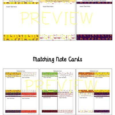 FROM THE DESK OF THE LANGUAGE ARTS TEACHER: Stationery with Matching ...