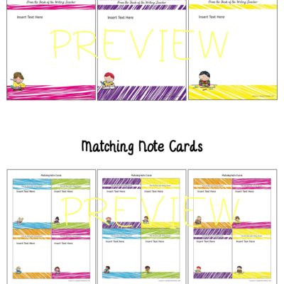 FROM THE DESK OF THE WRITING TEACHER: Stationery with Matching Note ...