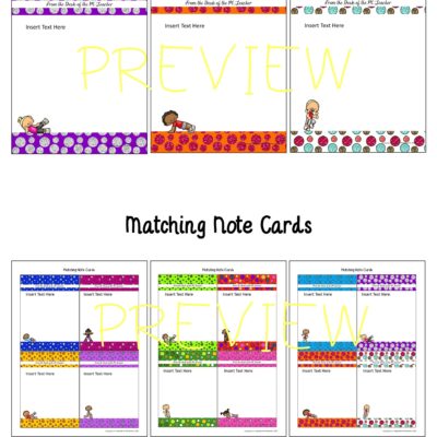 FROM THE DESK OF THE PE TEACHER: Stationery with Matching Note Cards ...