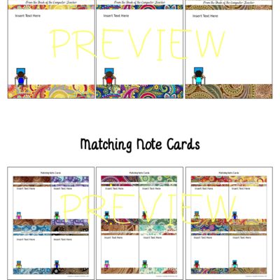 FROM THE DESK OF THE COMPUTER TEACHER: Stationery with Matching Note ...