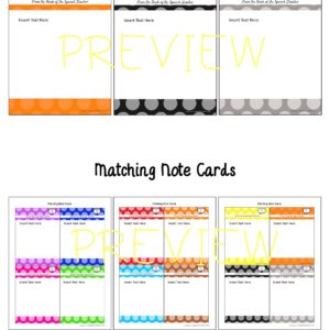 FROM THE DESK OF THE SPEECH TEACHER: Stationery with Matching Note ...