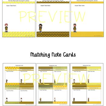 FROM THE DESK OF THE KINDERGARTEN TEACHER: Stationery with Matching ...