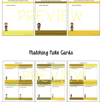 FROM THE DESK OF THE KINDERGARTEN TEACHER: Stationery with Matching ...