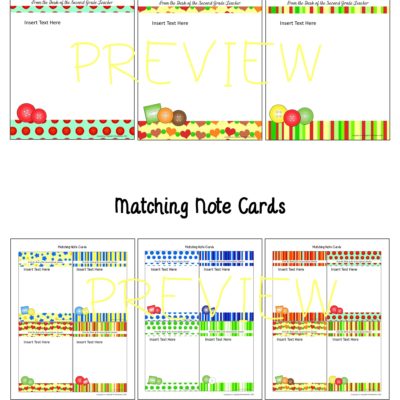 FROM THE DESK OF THE SECOND GRADE TEACHER: Stationery with Matching ...