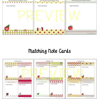 FROM THE DESK OF THE FIRST GRADE TEACHER: Stationery with Matching Note ...