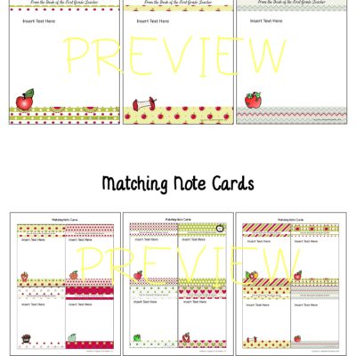 FROM THE DESK OF THE FIRST GRADE TEACHER: Stationery with Matching Note ...