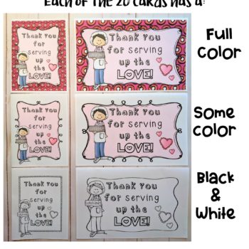 Thank You Cards for Support Staff (Heart theme)- Set 2 | Lead Joyfully