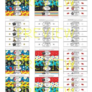 EDITABLE Water Bottle Labels (Movie Star/Awards Ceremony Theme) | Lead ...