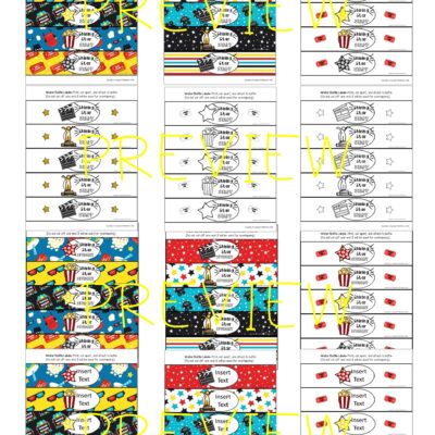 EDITABLE Water Bottle Labels (Movie Star/Awards Ceremony Theme) | Lead ...