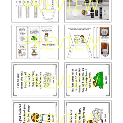 JESUS the GOOD SHEPHERD Mini Book with FIVE Hands-On Activities: Joyful ...