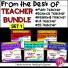 FROM THE DESK OF…TEACHER BUNDLE (Set 1): Stationery with Matching Note ...