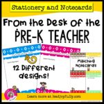 FROM THE DESK OF THE PRE-K TEACHER: Stationery with Matching Note Cards ...
