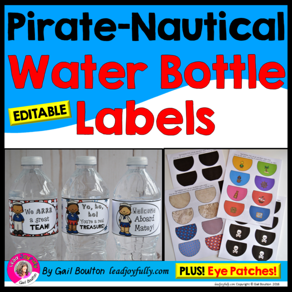 EDITABLE Water Bottle Labels (Candy Theme) | Lead Joyfully