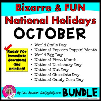 Bizarre and FUN National Holidays to Celebrate your Staff (OCTOBER ...