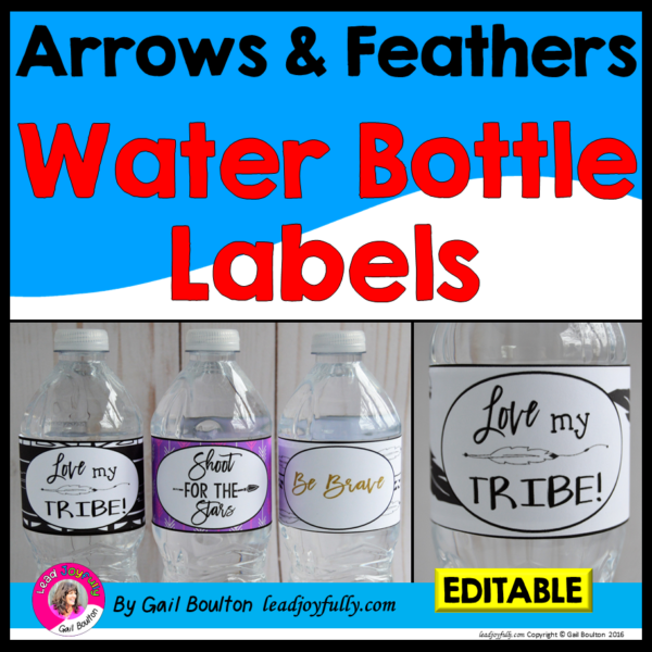 EDITABLE Water Bottle Labels (Candy Theme) | Lead Joyfully