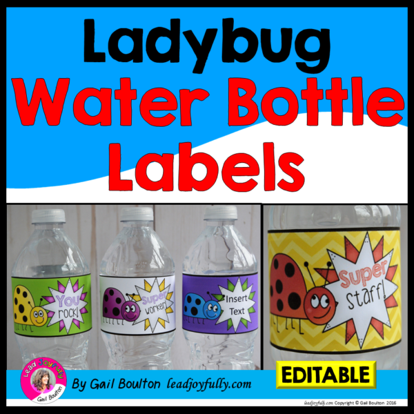 EDITABLE Water Bottle Labels (Detective Theme) | Lead Joyfully