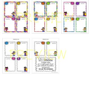 Superhero “Welcome” EDITABLE Stationery with Matching Note Cards | Lead ...