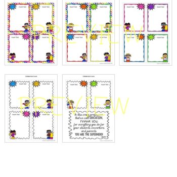 Superhero “Welcome” EDITABLE Stationery with Matching Note Cards | Lead ...