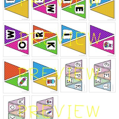 Student Work Display with Banner (Candy Theme) | Lead Joyfully