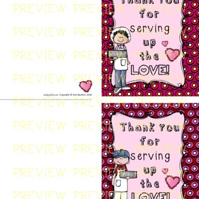 Thank You Cards for Support Staff (Heart theme)- Set 2 | Lead Joyfully