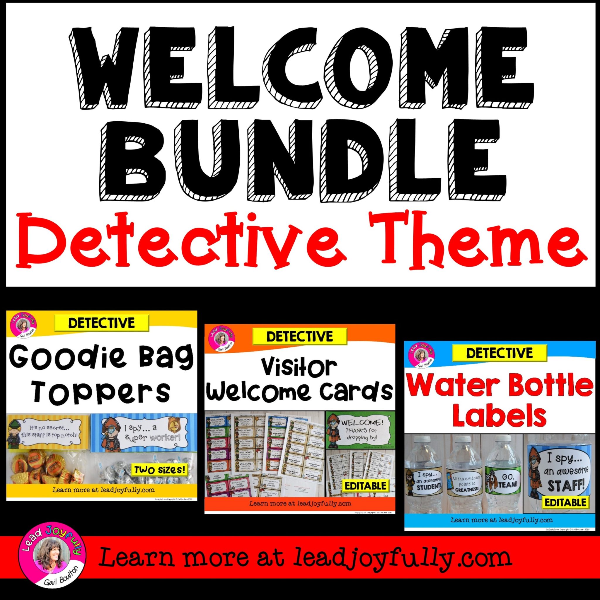 EDITABLE Water Bottle Labels (Ladybug Theme) | Lead Joyfully