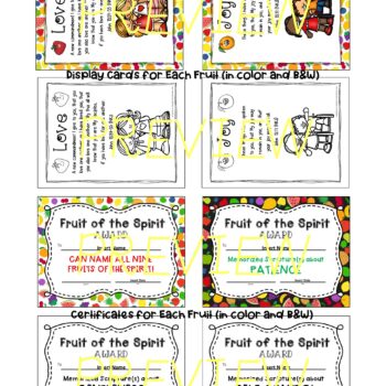 The Fruit of the Spirit Mini Book with FIVE Hands-On Activities Plus ...
