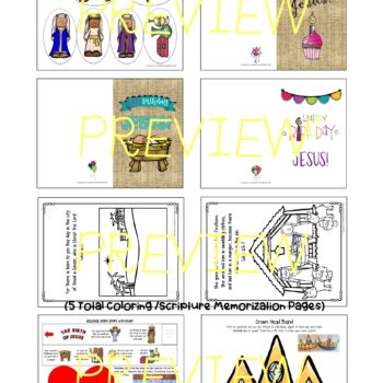 THE BIRTH OF JESUS Mini Book with TEN Hands-On Activities: Joyful ...