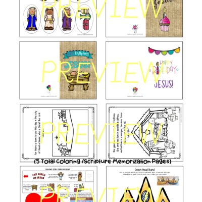 THE BIRTH OF JESUS Mini Book with TEN Hands-On Activities: Joyful ...