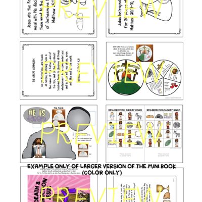 DEATH & RESURRECTION OF JESUS Mini Book with SIX Hands-On Activities ...