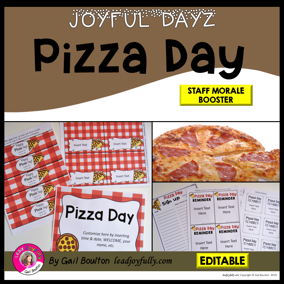 JOYFUL DAYZ (Staff Morale Boosters) PIZZA DAY