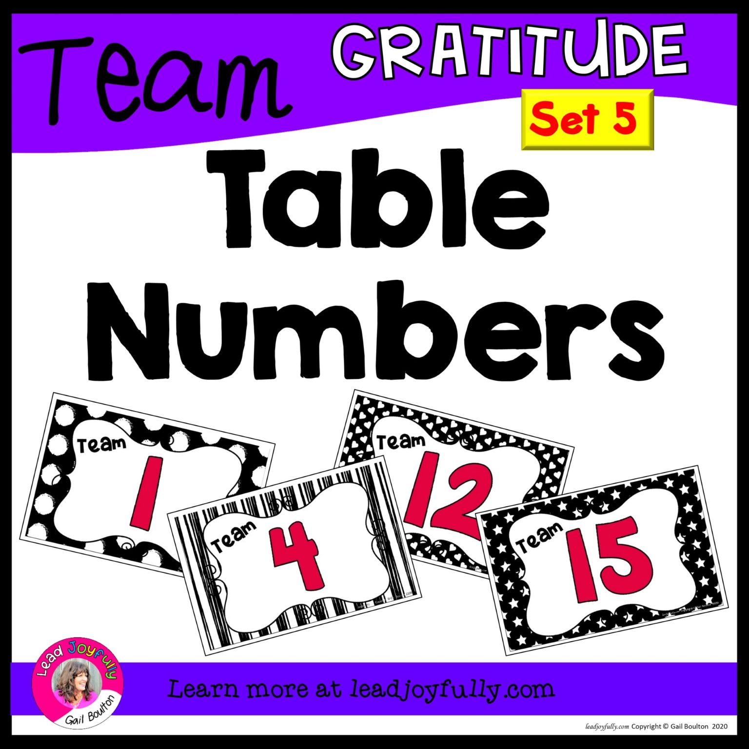 Valentine Team or Group Fold-able Table Numbers 1-15 (Set 3) | Lead ...