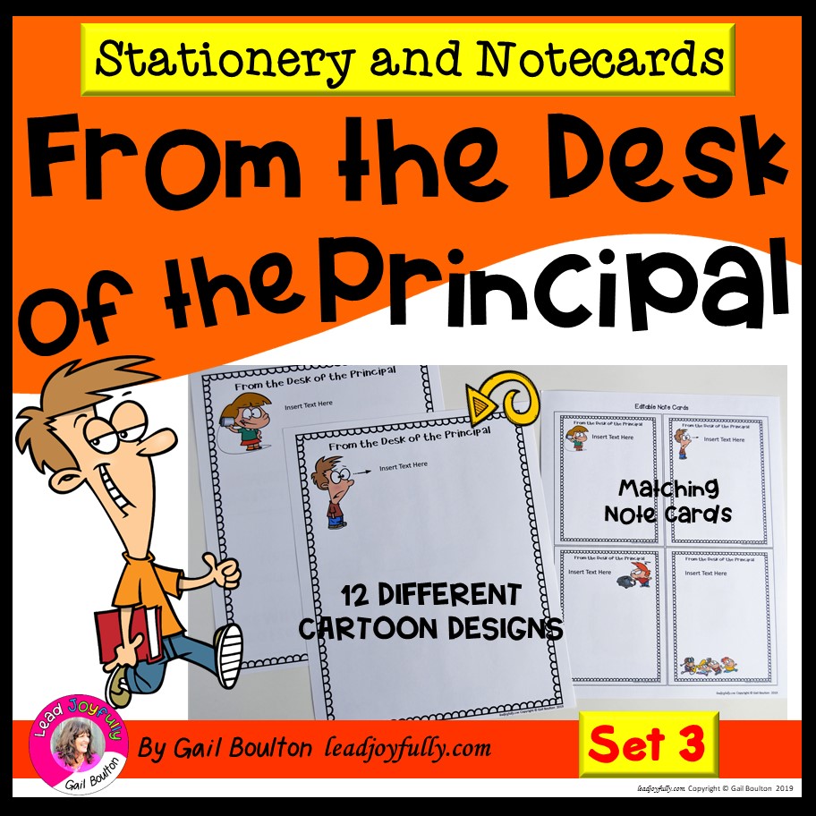 FROM THE DESK OF THE PRINCIPAL: Stationery with Matching Note Cards-SET 3