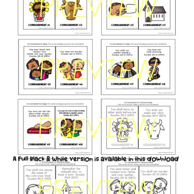 Ten Commandments Mini Book with FIVE Hands-On Activities: Joyful Living ...