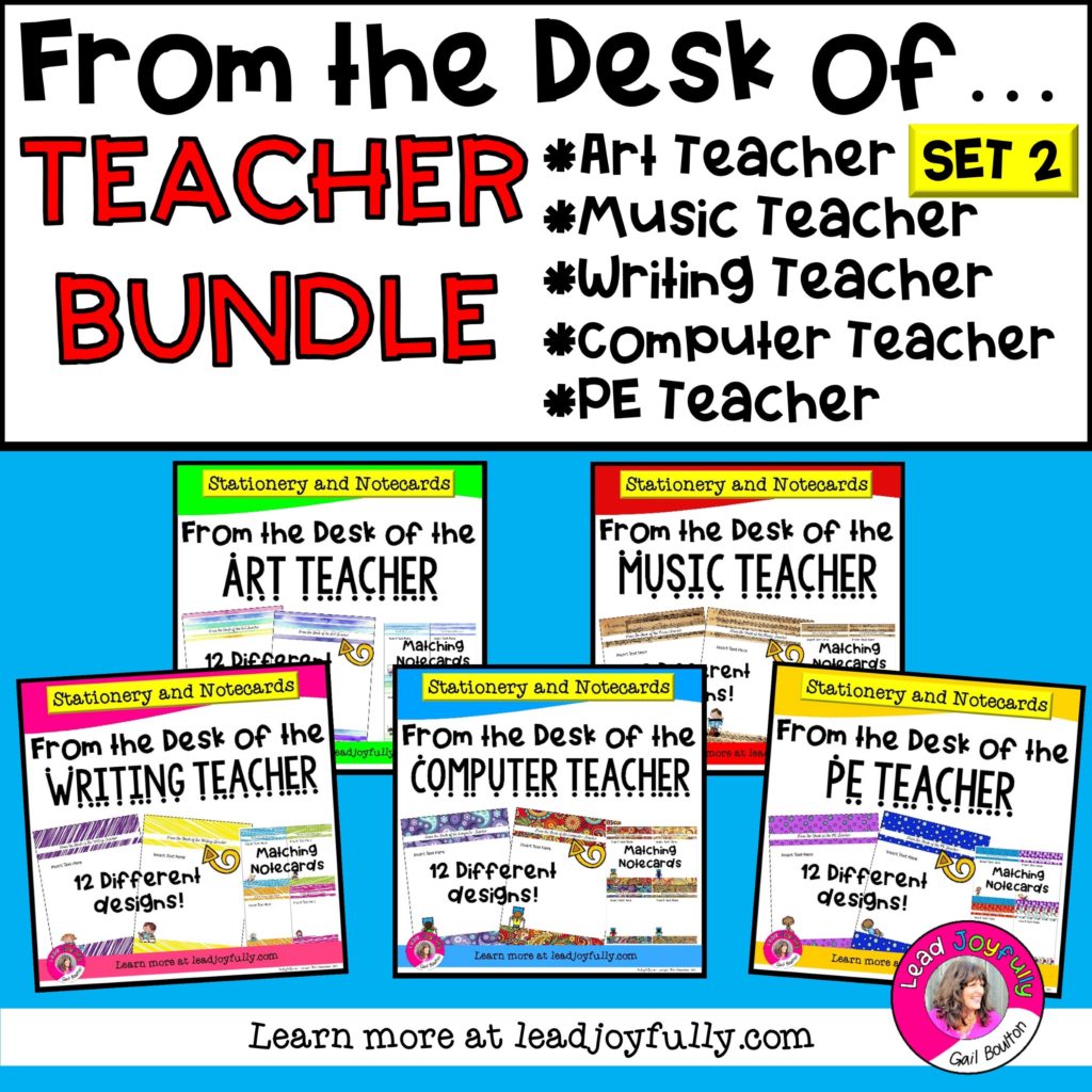 “FROM THE DESK OF…” TEACHER BUNDLE (Set 2) | Lead Joyfully