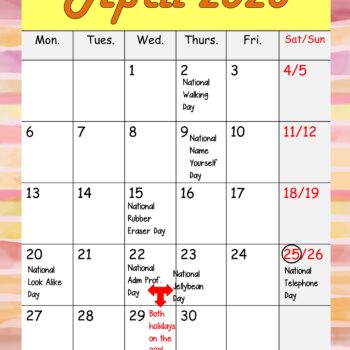 Bizarre and FUN National Holidays to Celebrate your Staff (APRIL BUNDLE ...