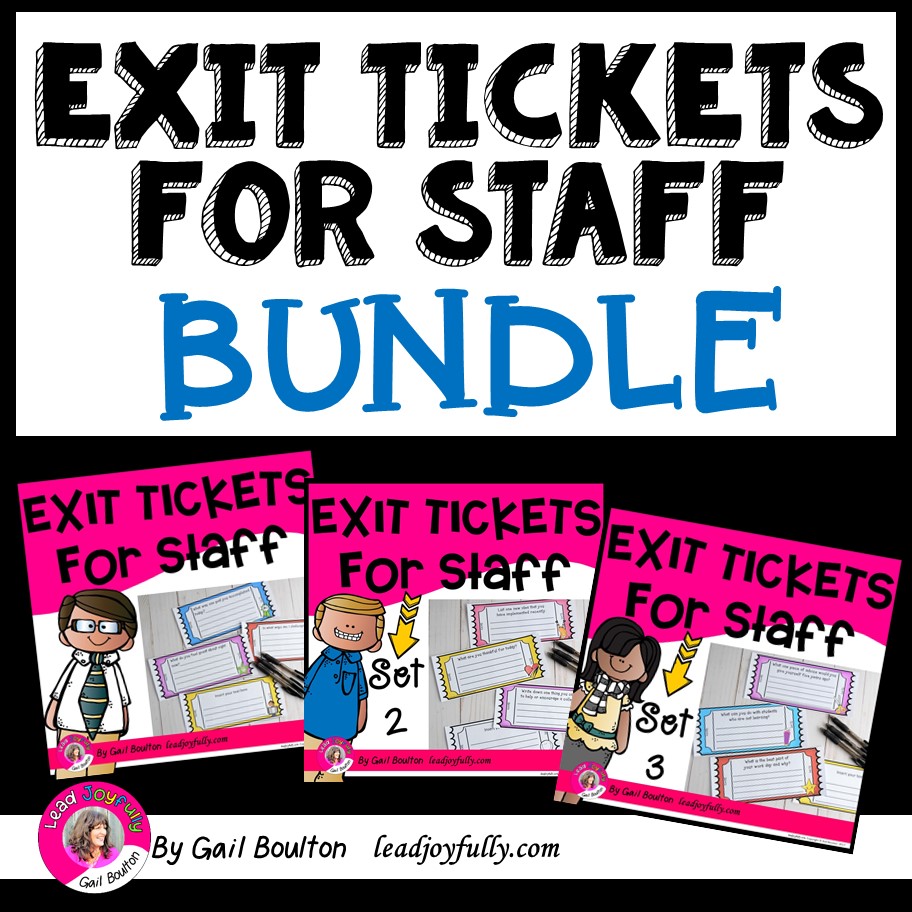 Exit Tickets for Staff BUNDLE (Exit Slips for Assessment) | Lead Joyfully