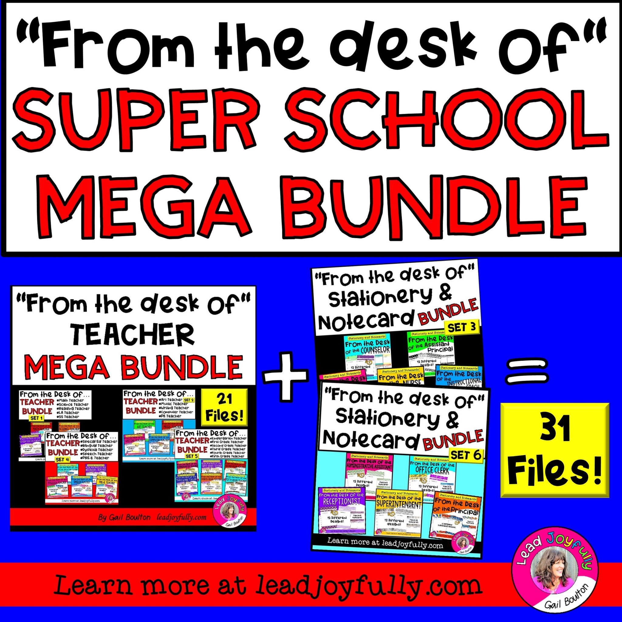 FROM THE DESK OF…SUPER SCHOOL MEGA BUNDLE-Stationery with Matching Note ...