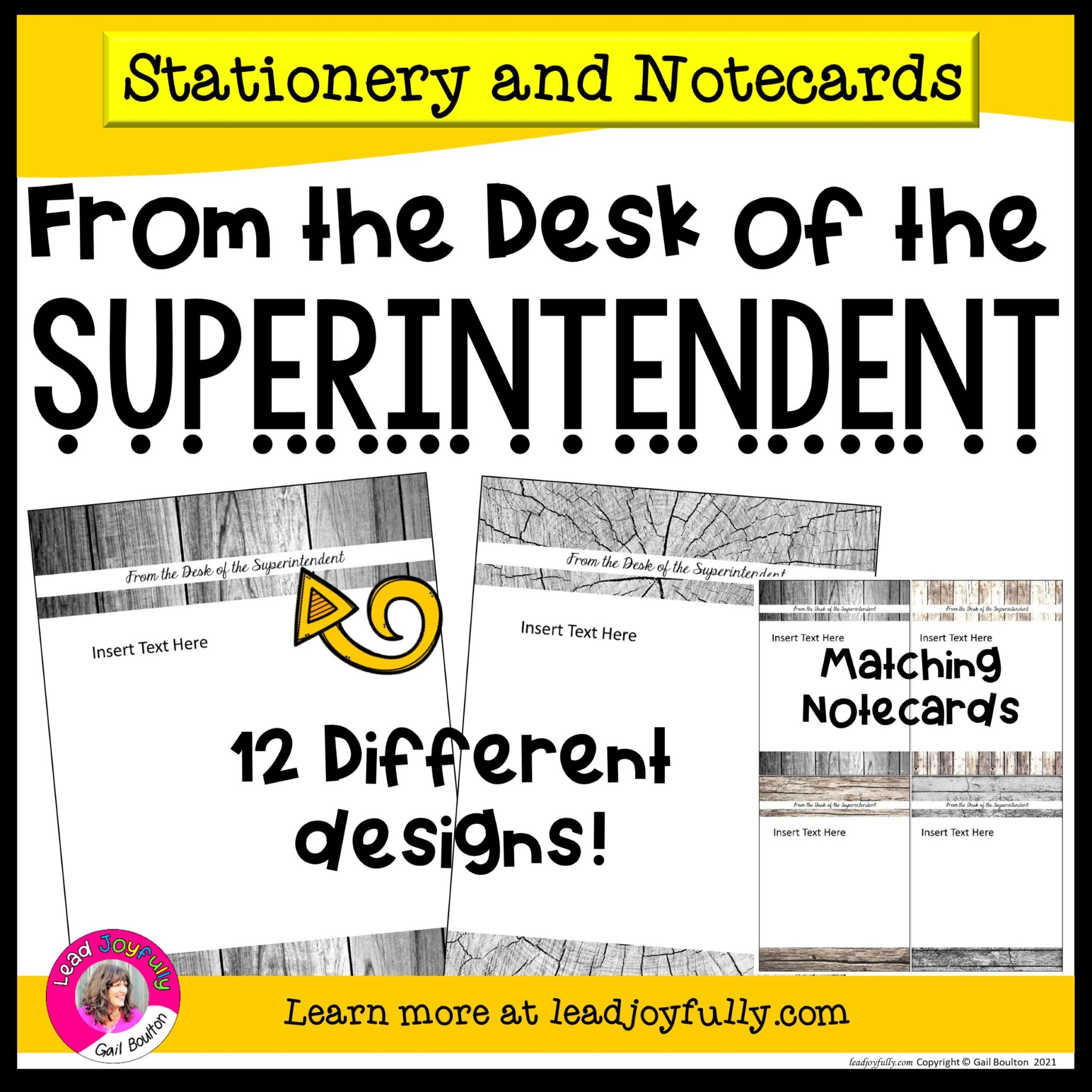 FROM THE DESK OF THE SUPERINTENDENT: Stationery with Matching Note ...