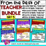 FROM THE DESK OF…TEACHER BUNDLE (Set 5): Stationery with Matching Note ...