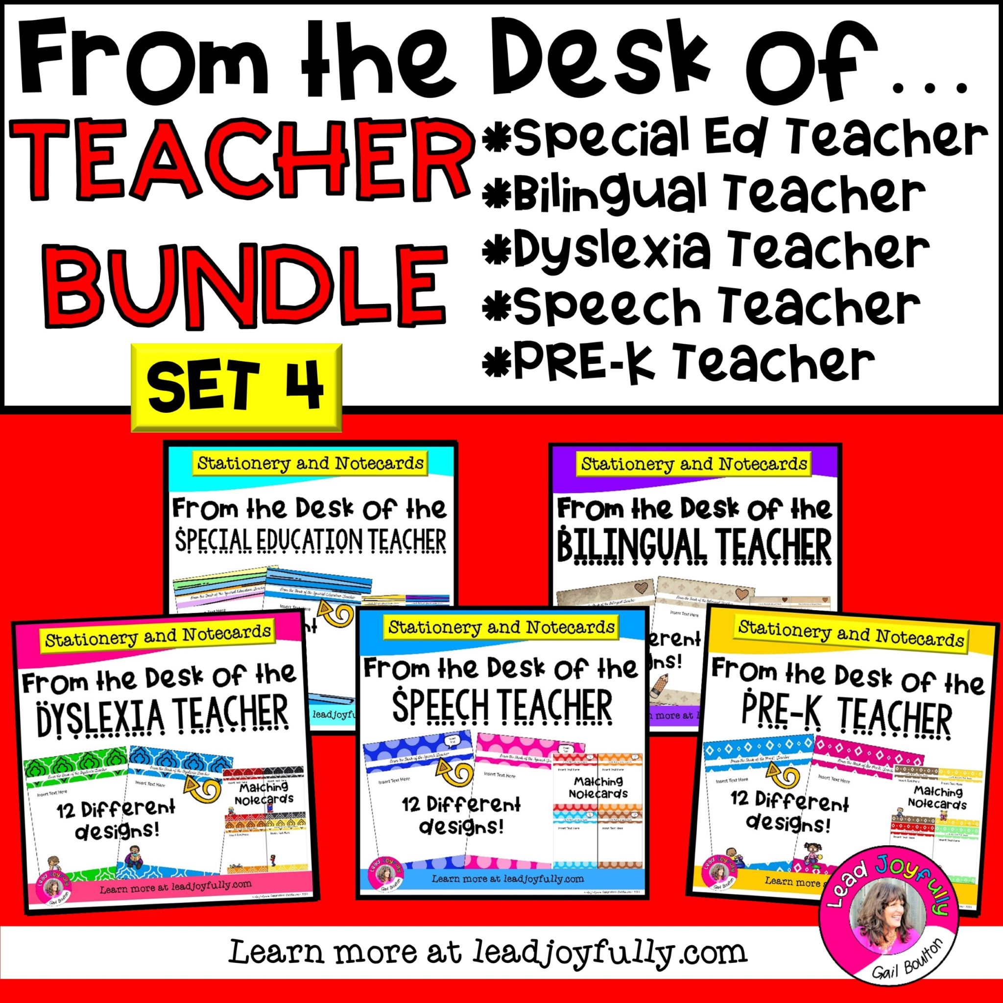 “FROM THE DESK OF…” (Set 4) Stationery & Note Card BUNDLE | Lead Joyfully