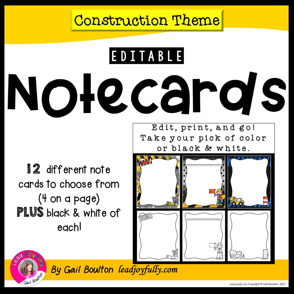 Student Work Display with Banner (CONSTRUCTION Theme) | Lead Joyfully