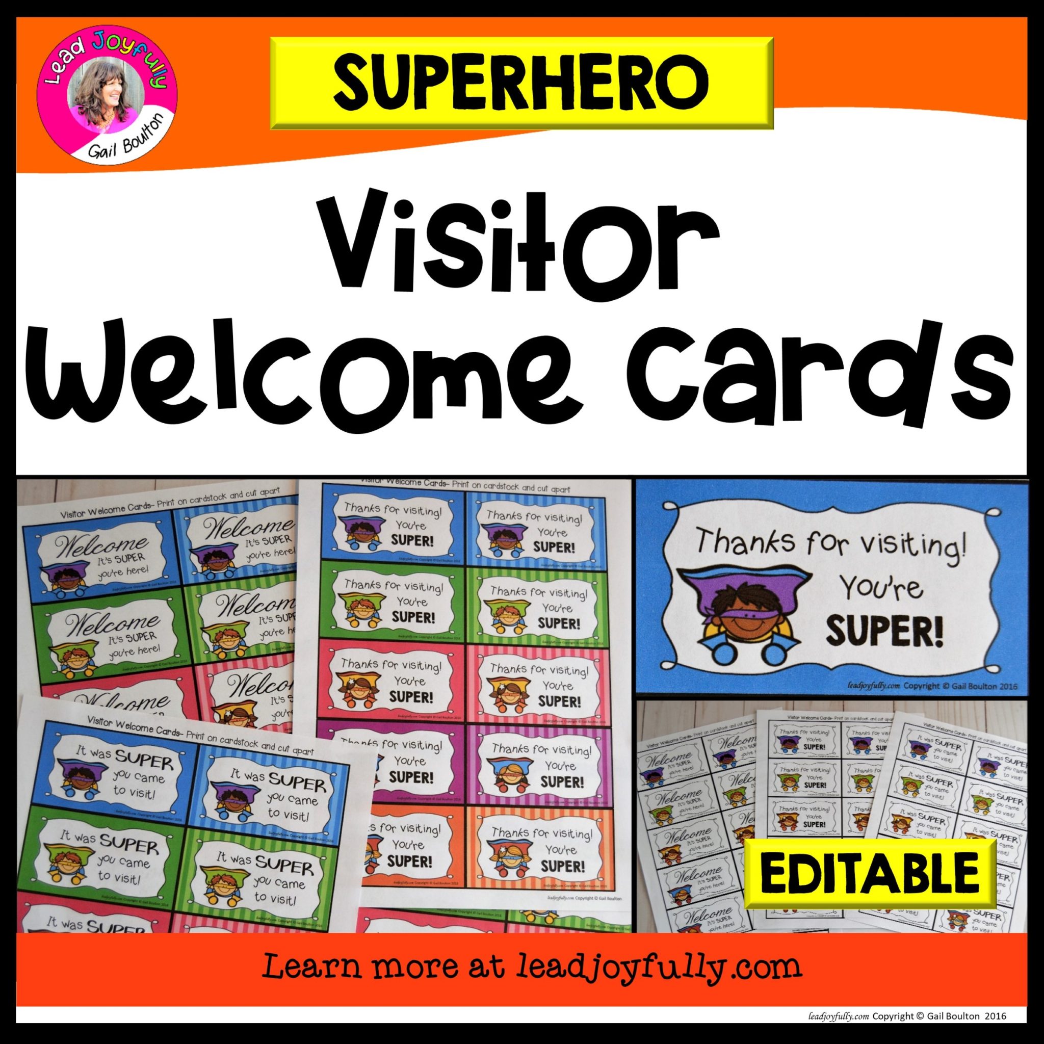Superhero Editable Bookmarks | Lead Joyfully