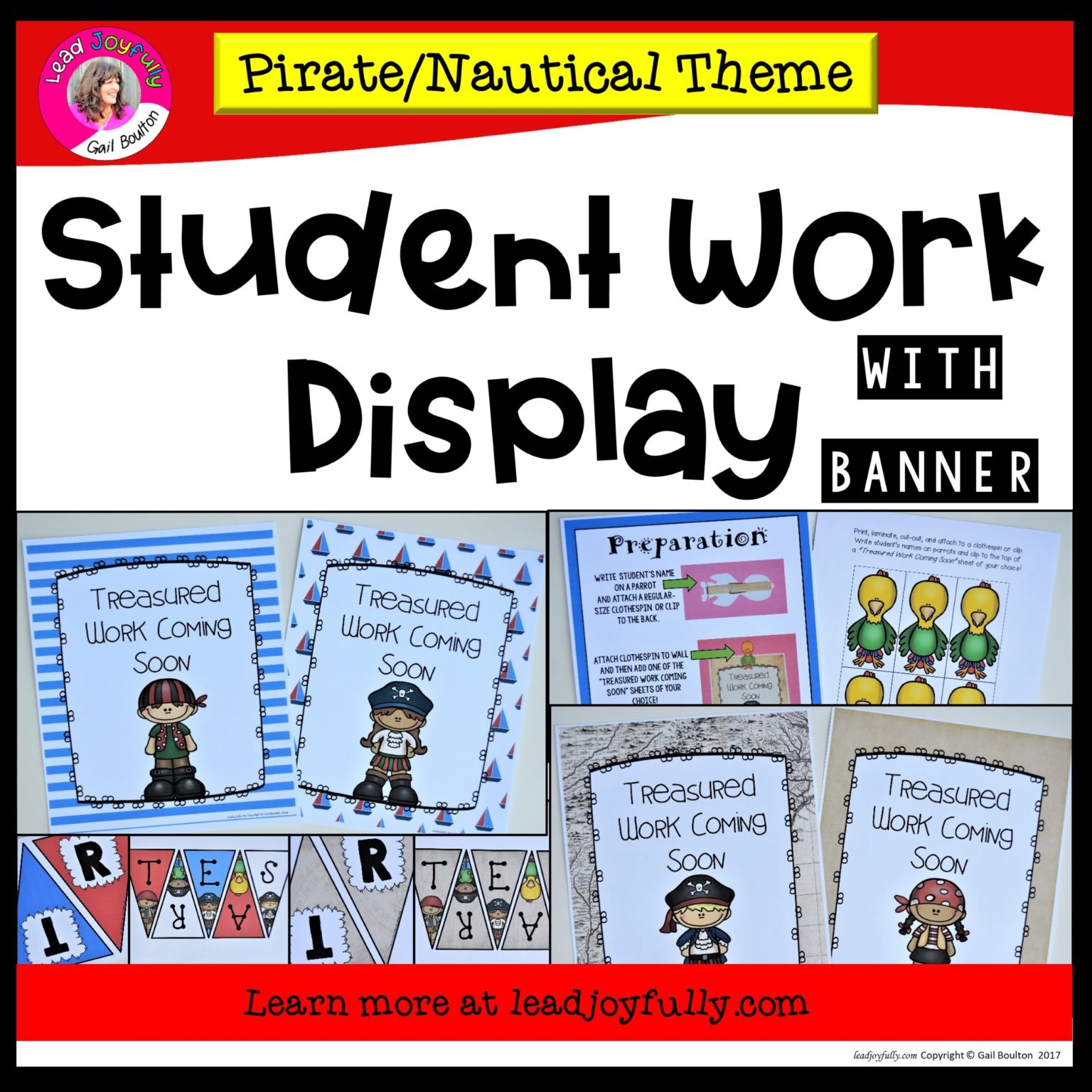 Student Work Display with Banner (CONSTRUCTION Theme) | Lead Joyfully