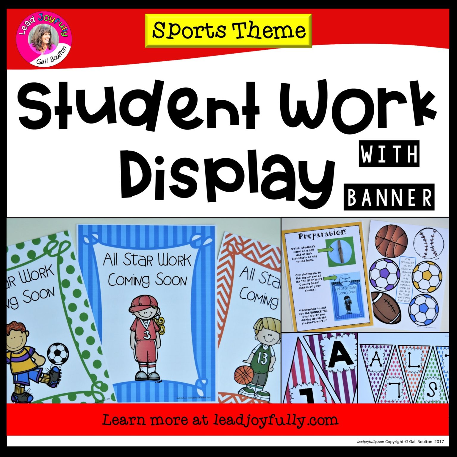 Student Work Display with Banner (CONSTRUCTION Theme) | Lead Joyfully