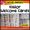 Visitor Welcome Cards for Principals or Teachers- (Movie Star/Awards ...